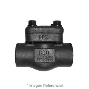 VÁLVULA CHECK PISTÓN (ANTIRRETORNO) ACERO FORJADO ASTM A105 CLASE 800 SOLDABLE SW (SOCKET WELD ...