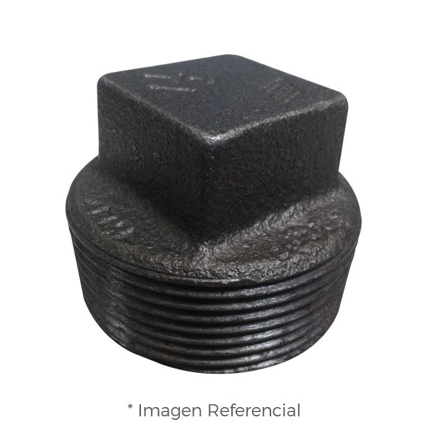TAPON MACHO CABEZA CUADRADA (CORED PLUG) FIERRO MALEABLE NEGRO A197 ...