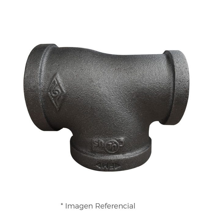 TEE REDUCTORA (REDUCING TEE ) REFORZADO FIERRO MALEABLE NEGRO A197 ...