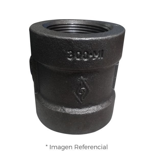 UNION SIMPLE O COPLA (COUPLING) REFORZADO FIERRO MALEABLE NEGRO A197 ...