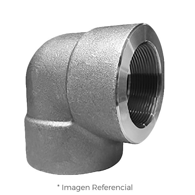 CODO (ELBOW) X 90 DE ACERO FORJADO A105/ASME B16.11 X 3000 LBS C/ROSCA NPT (B1.20.1) CERTIFICADO ...