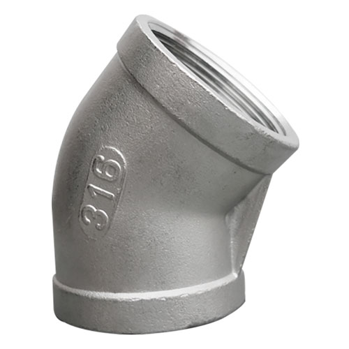 CODO INOX. X 45 C-316 C/ROSCA X 150 LBS. - Equipo y valvulas del centro